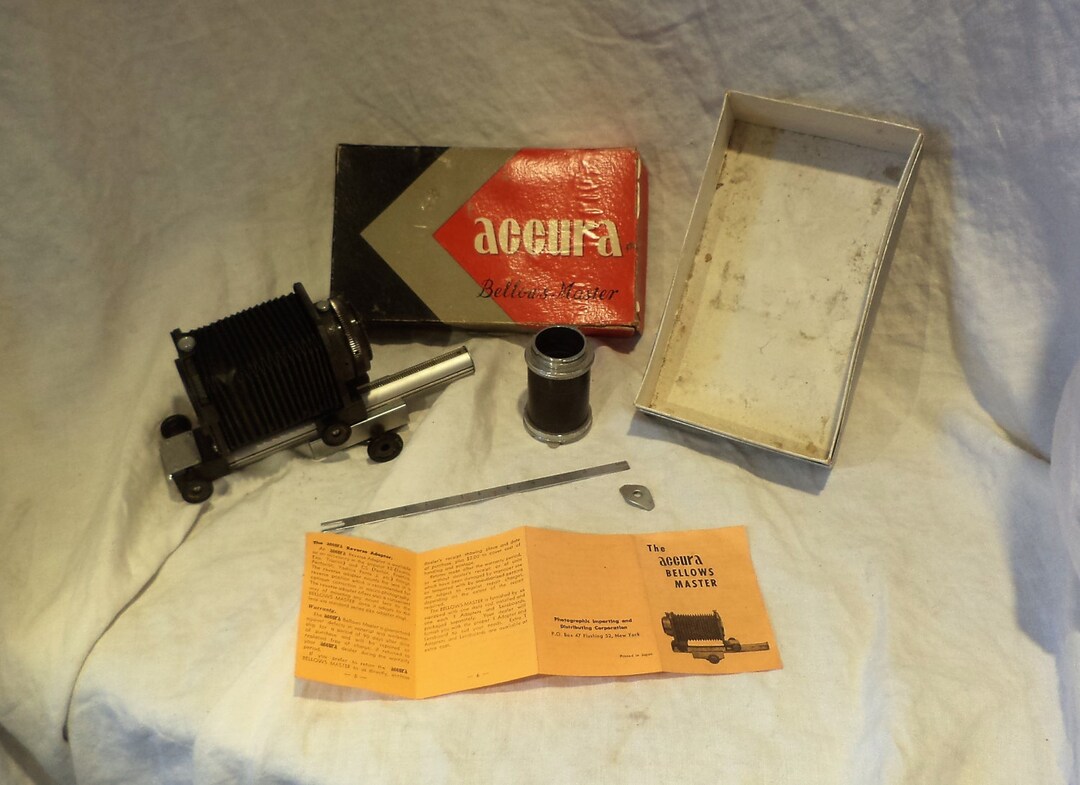 Accura Bellows Master Kit, Vintage Camera Lens Accessory, Photography ...