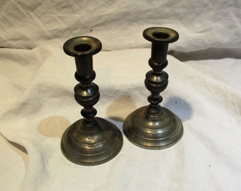 Pewter Candlesticks - Etsy