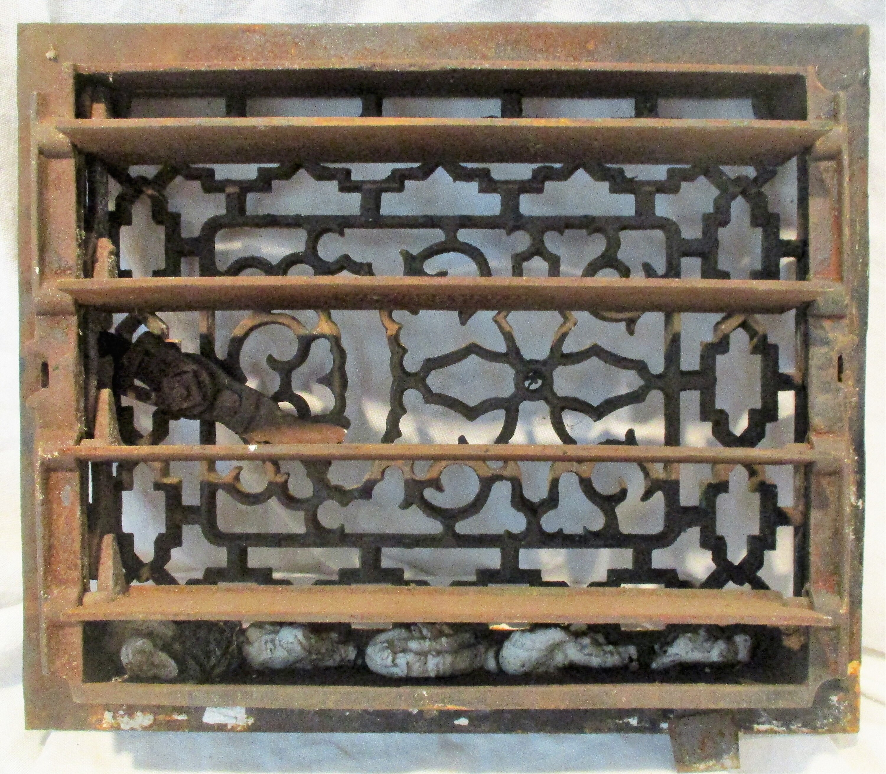 Vent Grate or Radiator Grate, Large Rectangular Cast Iron Architectural ...