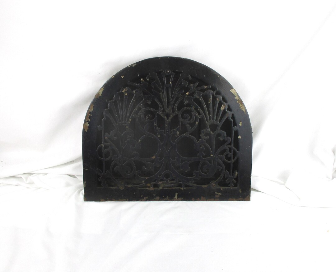 Vent Grate Cover, Large Arched Cast Iron, Art Nouveau Architectural ...