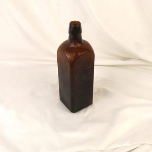 Old Brown Glass Bottle, Quack Medicine Bottle, Vintage Apothecary Bottle, Vintage Dr. Hostetter ...