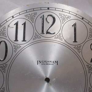 Vintage Ingraham Clock Face: Mid-century Modern Arabic Numerals - Etsy