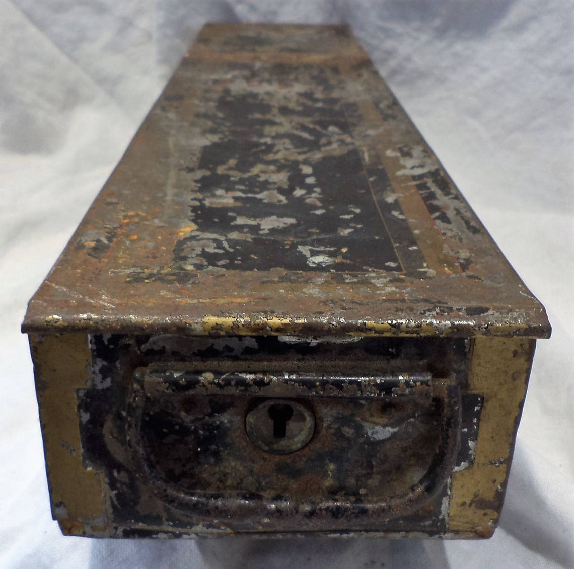 Safety Deposit Box Antique Metal Cash Drawer Old Bankers Box - Etsy