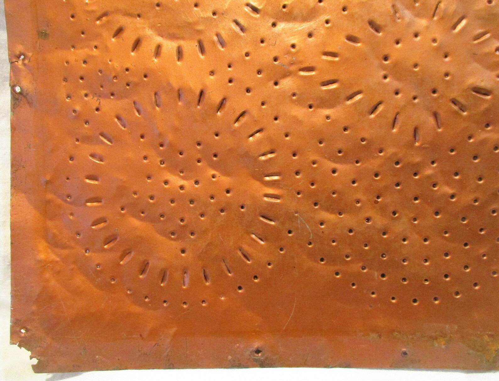 Punched Tin Antique Pie Safe Panel Perforated Tin Folk Art | Etsy