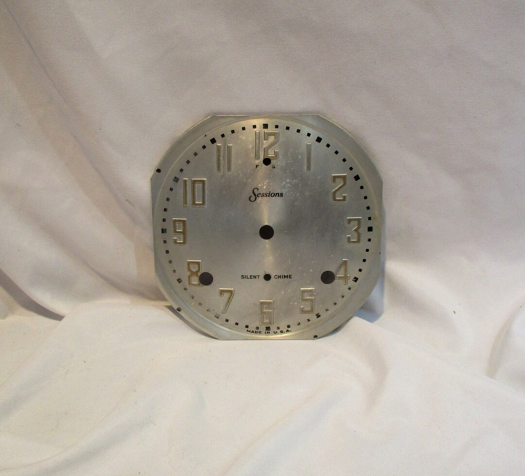 Clock Face, Vintage Machine Age Era, American Sessions Clock Face, With ...