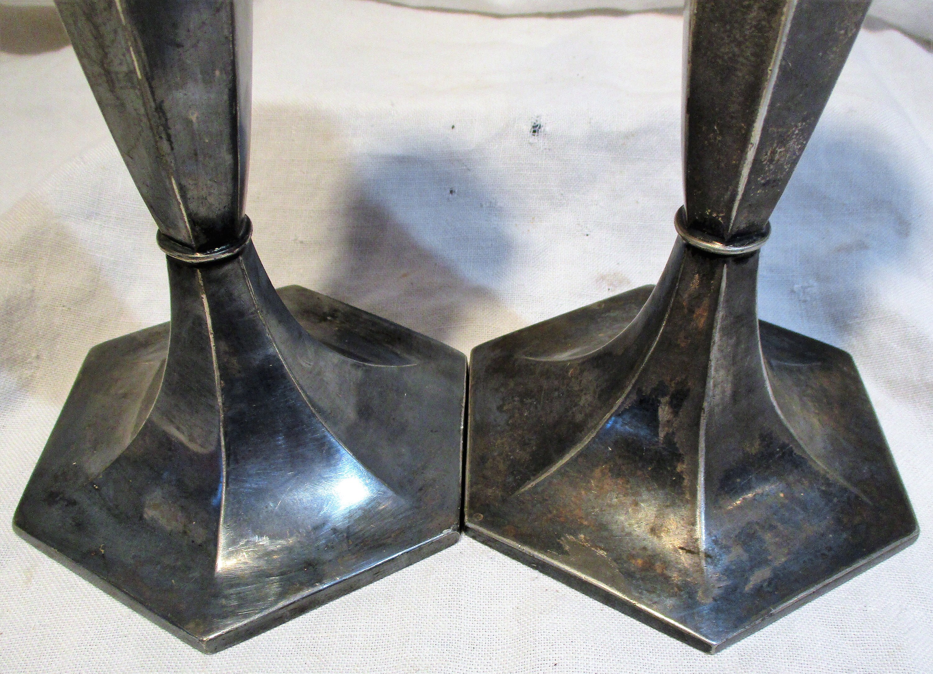 Pair of Candlesticks Vintage Wilcox Silver Large and Tall | Etsy