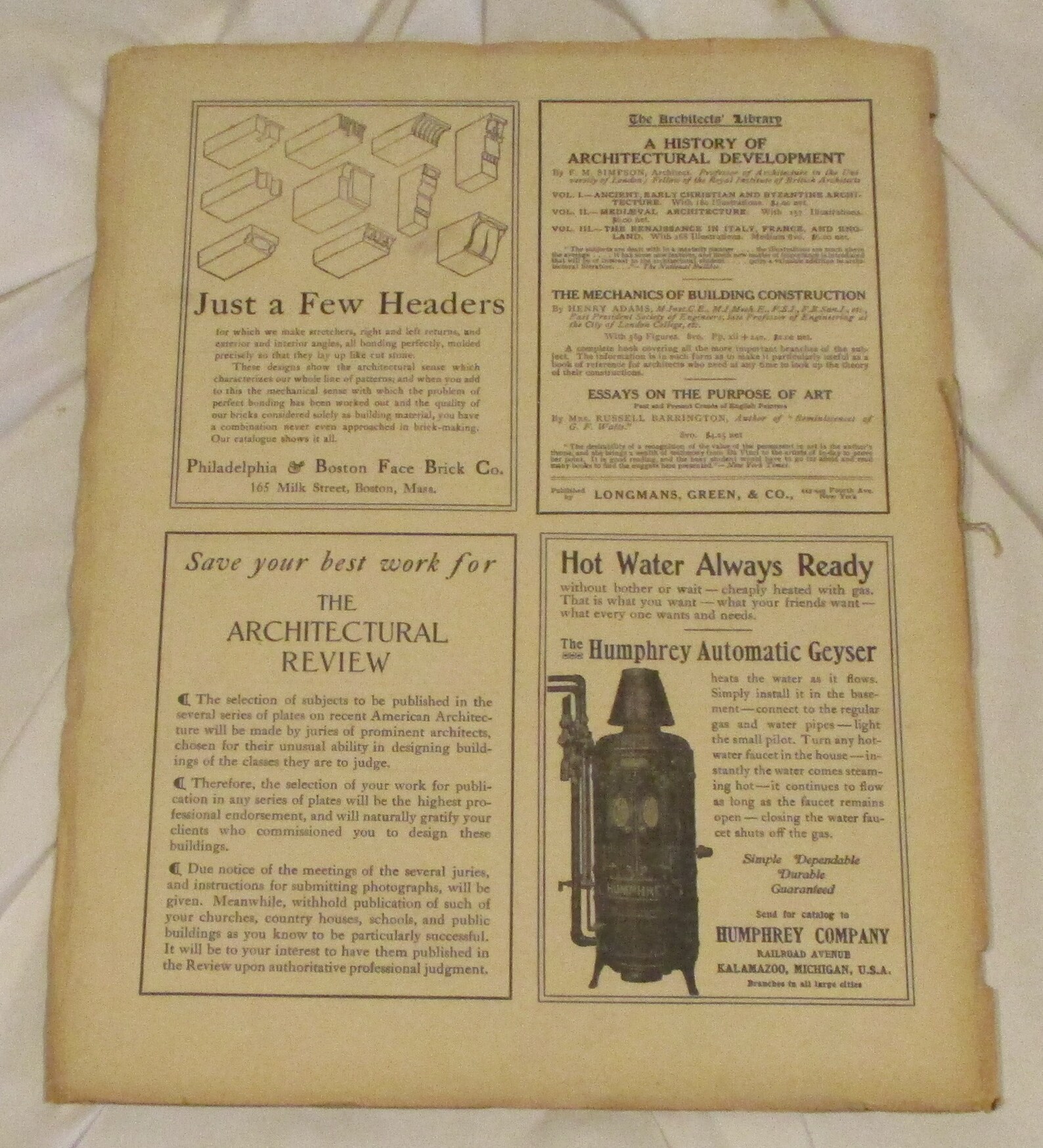 1912 the Architectural Review, Antiquarian Architecture Building ...
