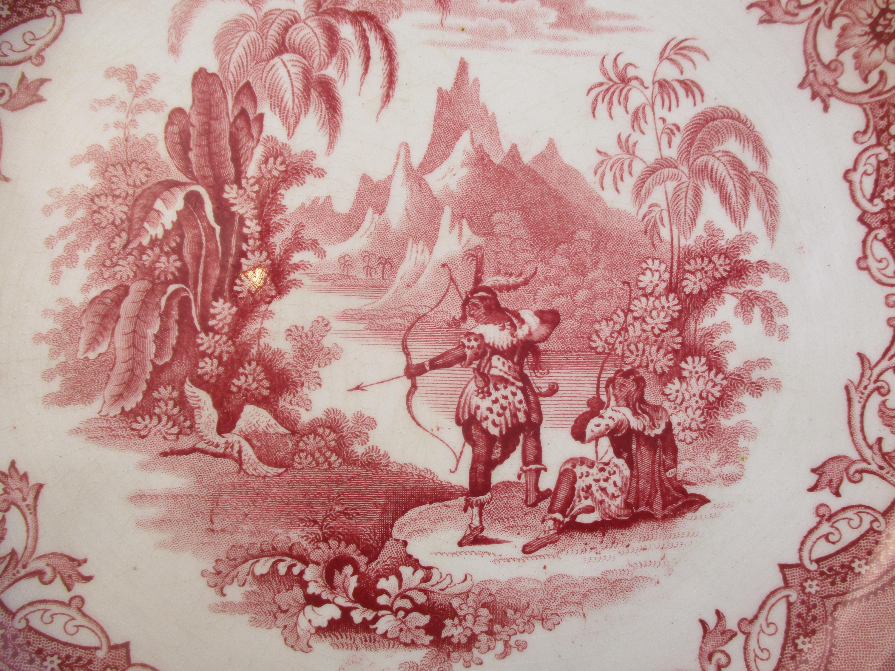 Antique Transferware Plate: William Adams & Sons, Columbus Series ...