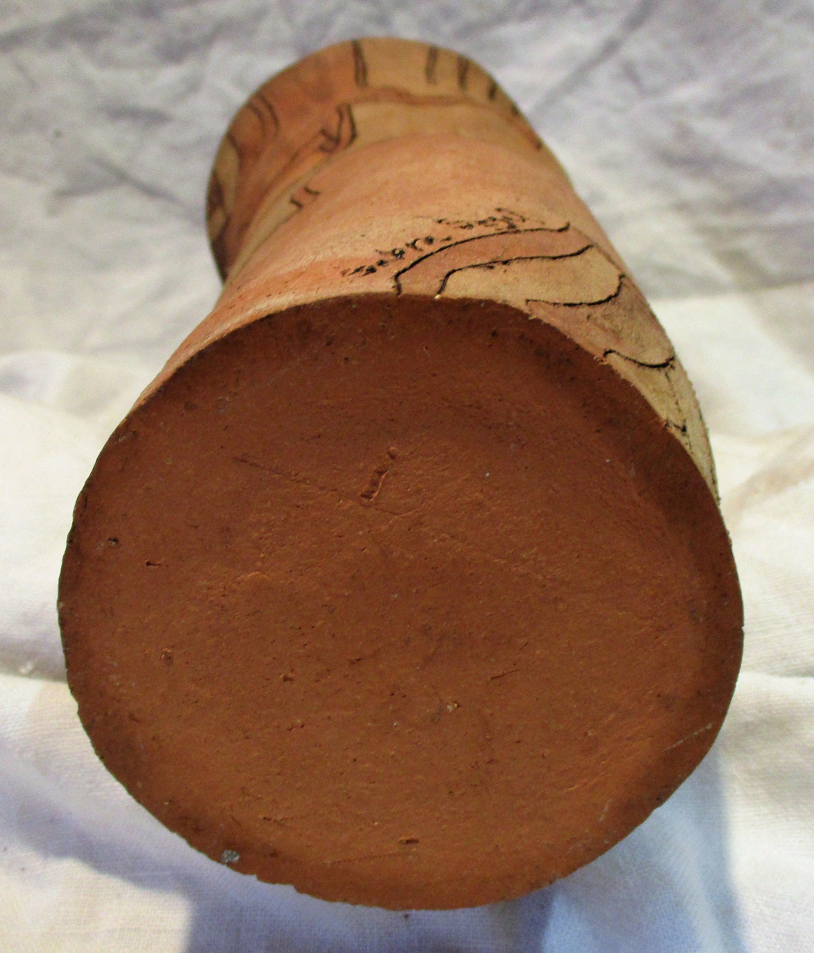 Sabra Segal Signed Vase Etched Pottery Vase Free Form - Etsy
