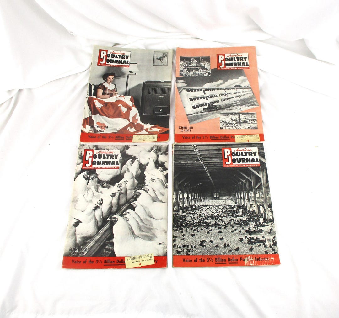 1950s American Poultry Journal: Vintage Farming Magazines, Set of 4 - Etsy