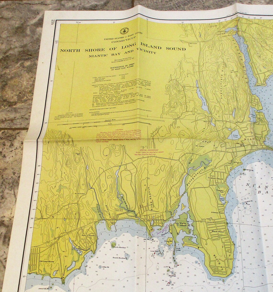 1957 Niantic and Connecticut Coastline North Shore of Long - Etsy