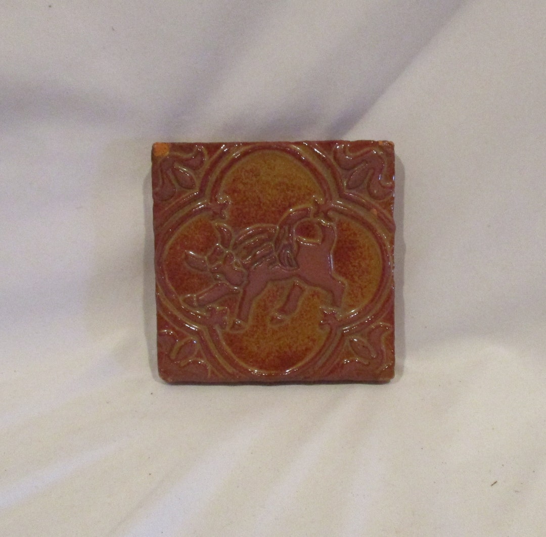 Moravian Tile, Mercer Tile, Bull, Vintage Newtown Pennsylvania ...