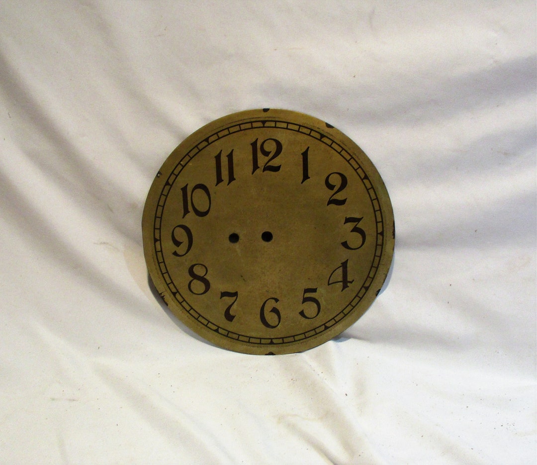 Clock Face, Exuberantly Stylized Arabic Numerals, Unmarked Old Vintage ...