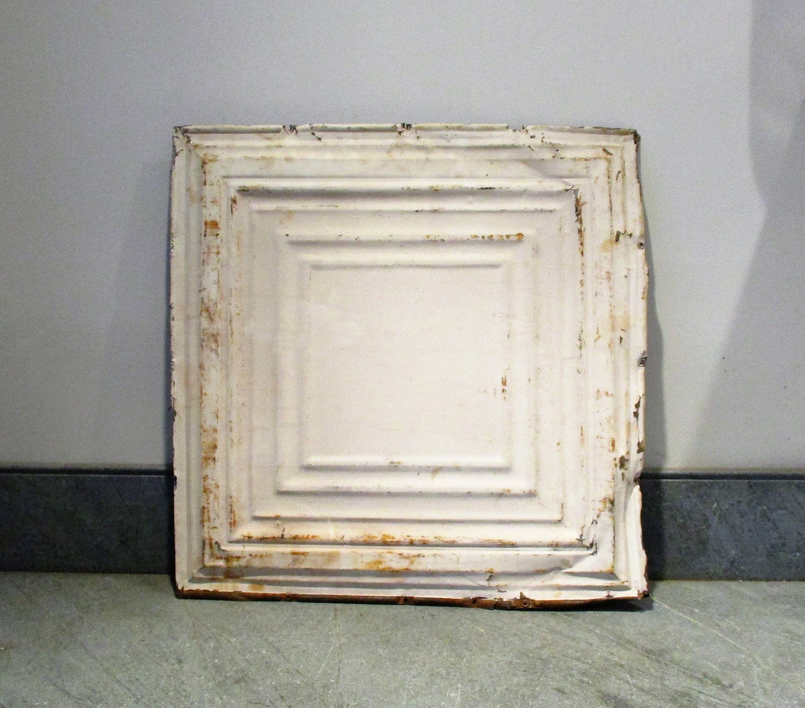 Tin Ceiling Tile Large Concentric Square Design | Etsy