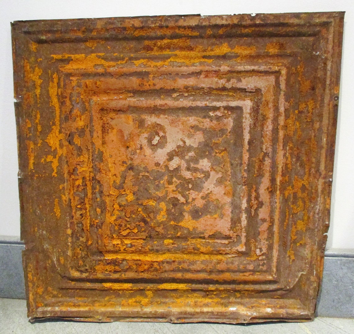 Tin Ceiling Tile Large Concentric Square Design | Etsy