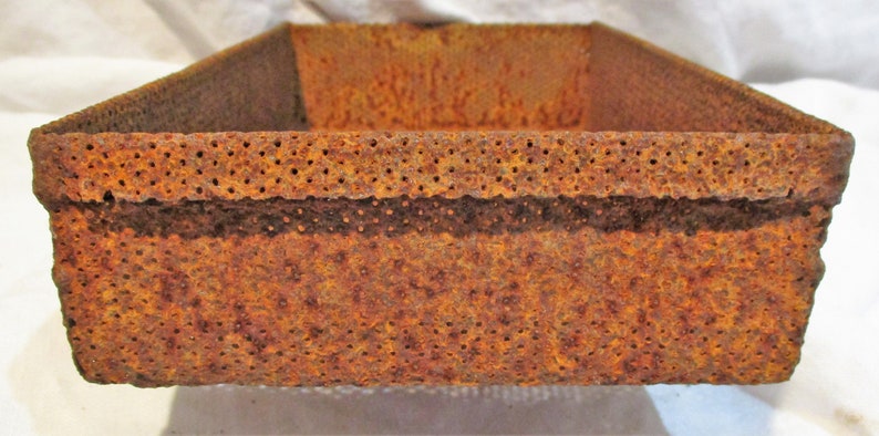 Perforated Metal Mesh Parts Bin or Tool Basket Industrial - Etsy