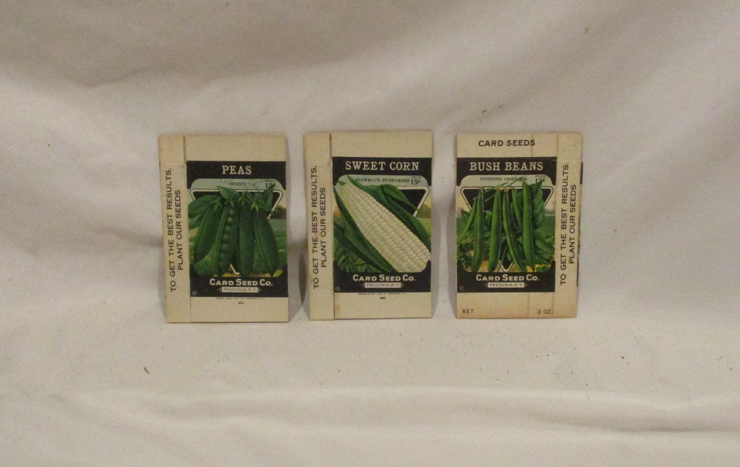 Seed Box Packets, Empty Seed Packets, Vintage Farm, Country, Barn and ...