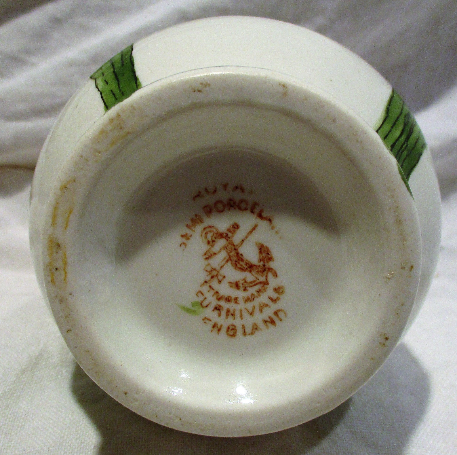 Vase Vintage Hand Painted Art Nouveau Lilies Furnivals - Etsy