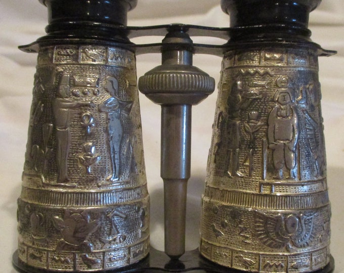 Egyptian Revival Antique Binoculars, Unmarked Vintage Optical Salvage ...