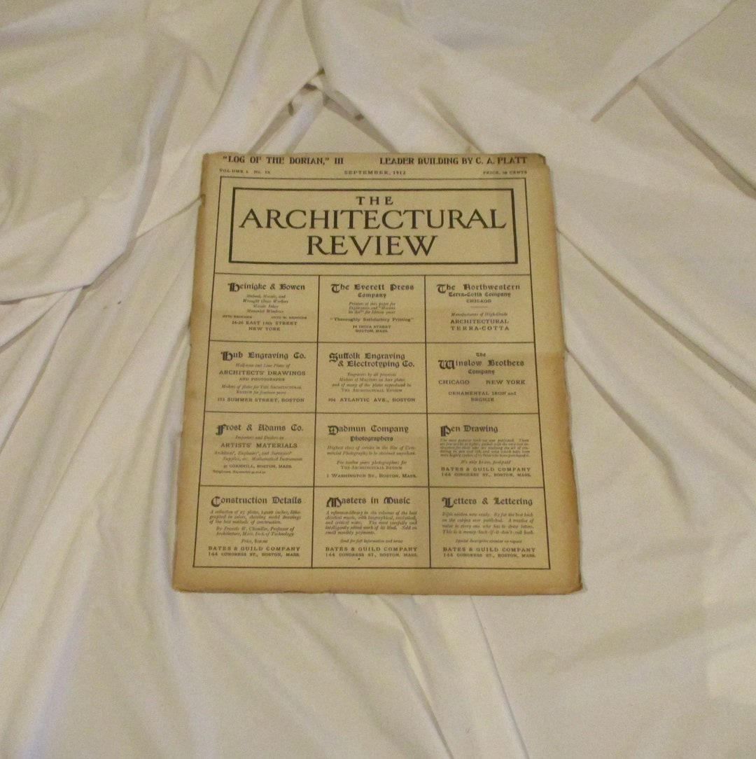 1912 the Architectural Review, Antiquarian Architecture Building ...