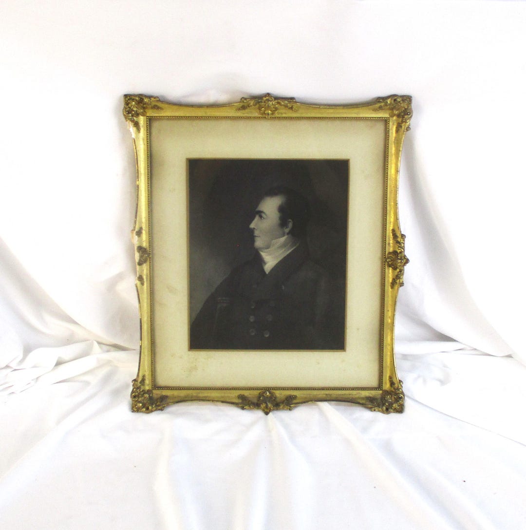 Antique Sepia Portrait Photo: Henry Bates Grubb, Gilded Fine Art Frame ...