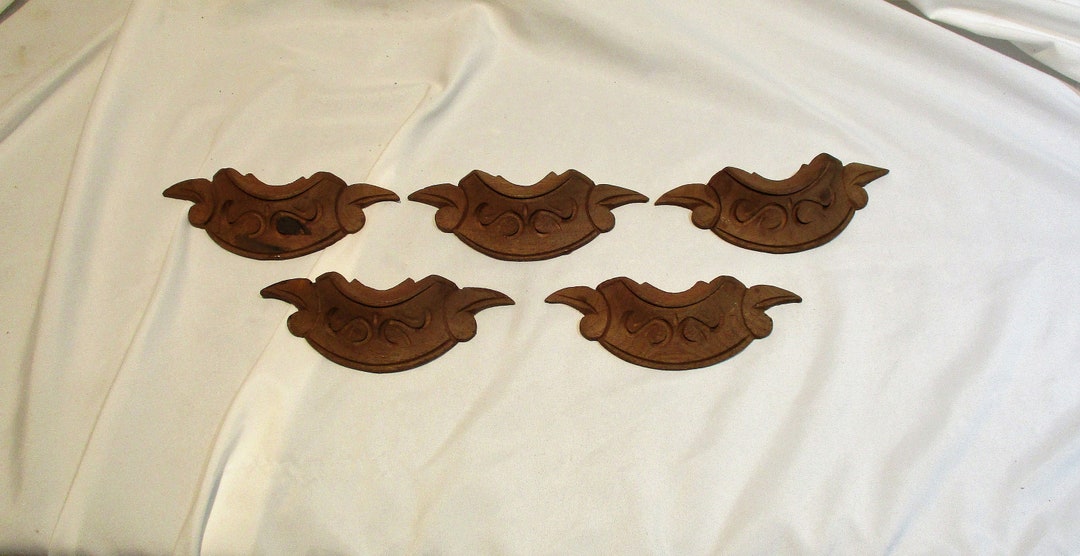 Drawer Pulls Wood Hand Carved Vintage East Lake Arts & - Etsy