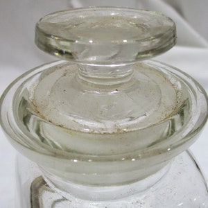 Apothecary Jar With Stopper, Empty Chemical Bottle, Vintage Old ...