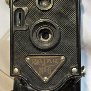 1929 British Rajar Bellows Camera, Number 6 Art Deco Folding Cartridge ...