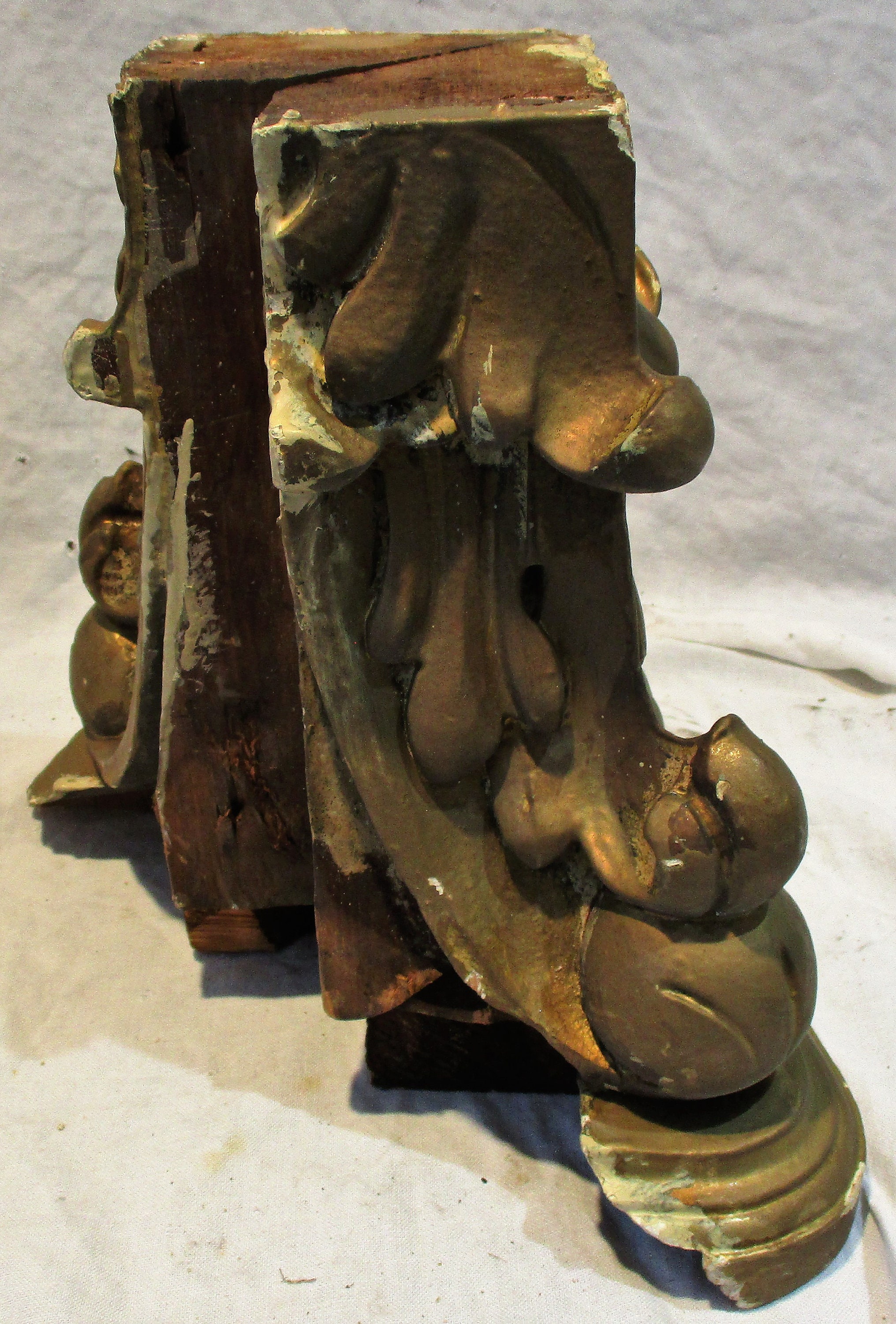 Rococo Column or Capital Fragment Old Gilded Architectural | Etsy