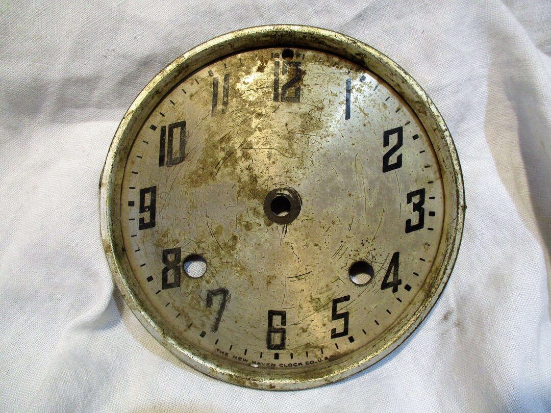 Clock Face, Exuberantly Stylized Arabic Numerals, New Haven Art Deco ...