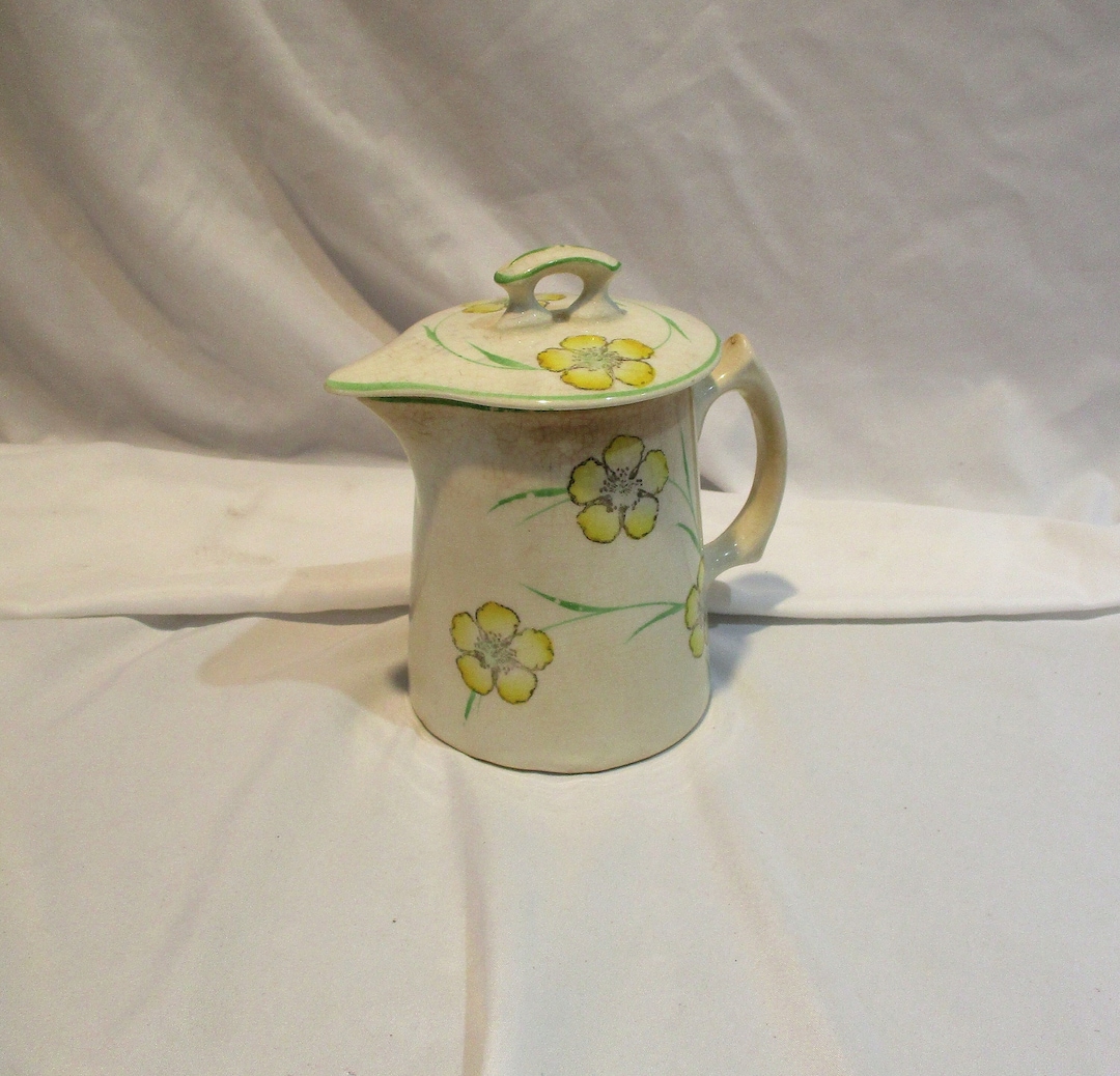 Edwin Knowles Lidded Pitcher, Syrup Jug, or Creamer, Antique American ...