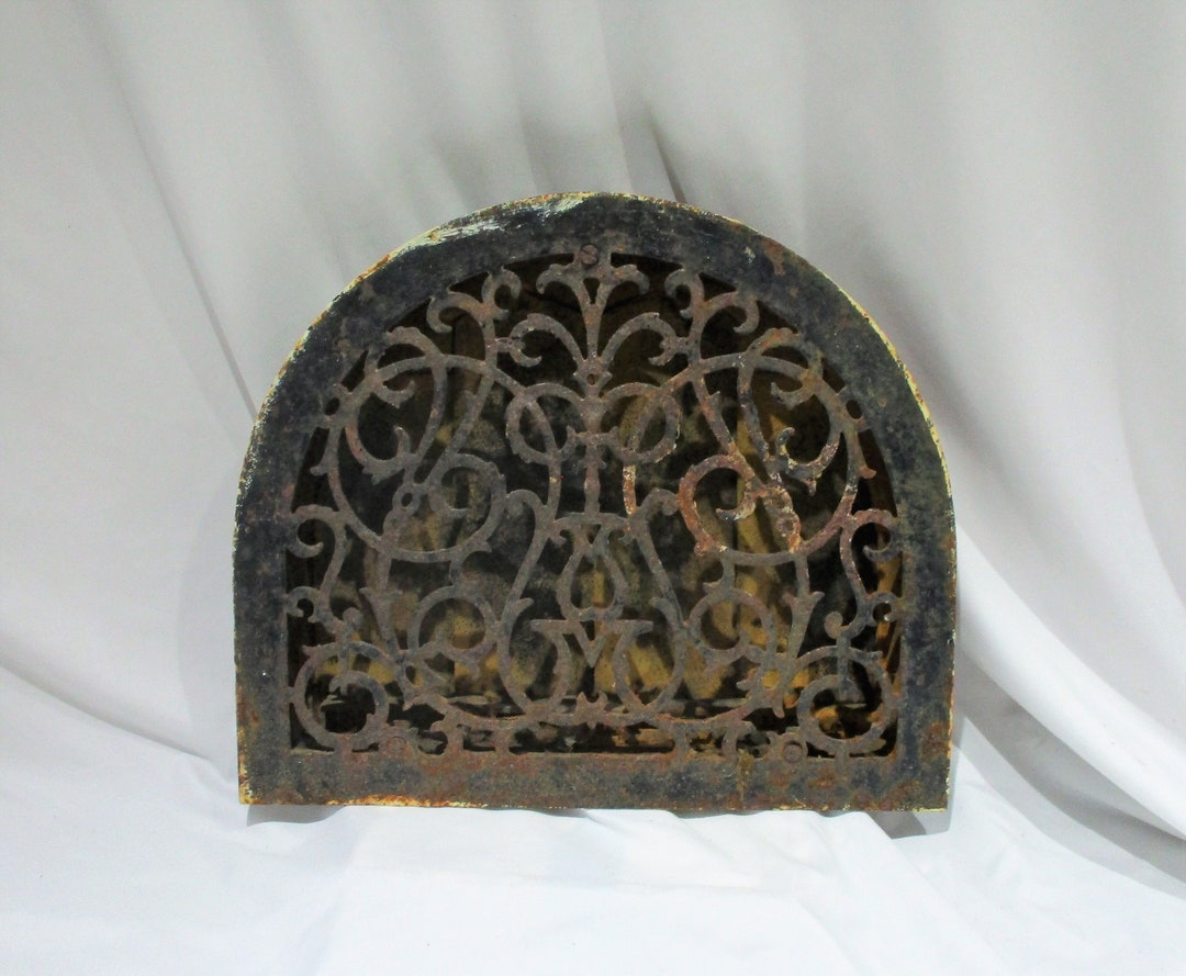 Vent Grate Cover, Large Arched Cast Iron, Art Nouveau Architectural ...