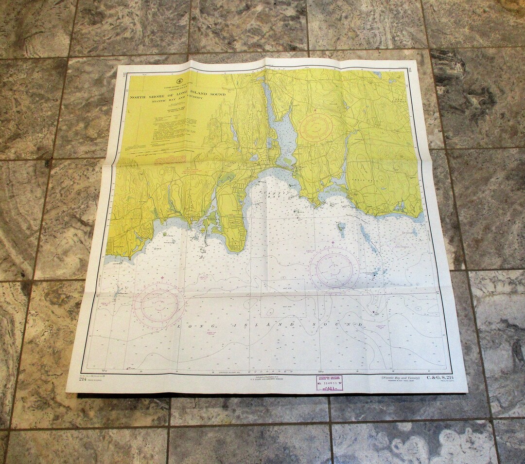 1957 Niantic and Connecticut Coastline, North Shore of Long Island ...