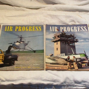 Vintage Air Progress Magazines: 1940s Aviation History, WW2 Era (set of ...