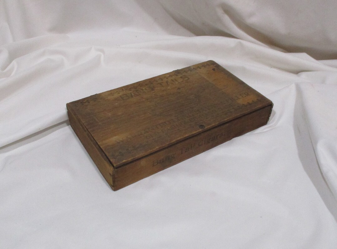 Bang Tails Cigar Box, Early 1900s Antique Pennsylvania Tobacco Wood Box ...