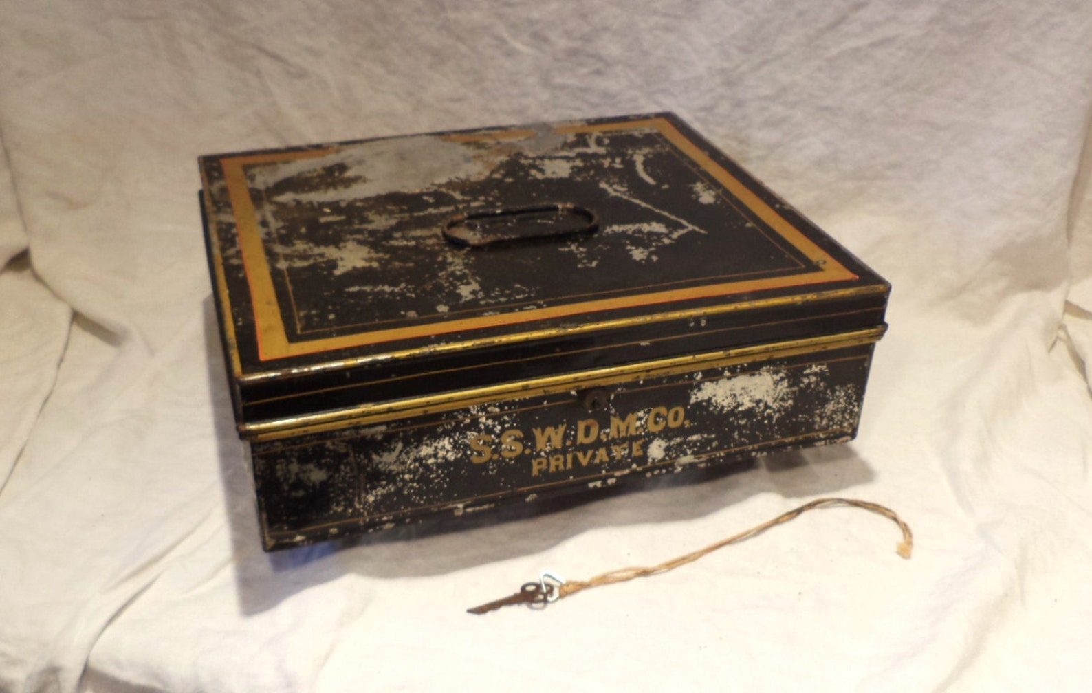 Antique Cash Box Metal Box Cash Register S.S. White - Etsy