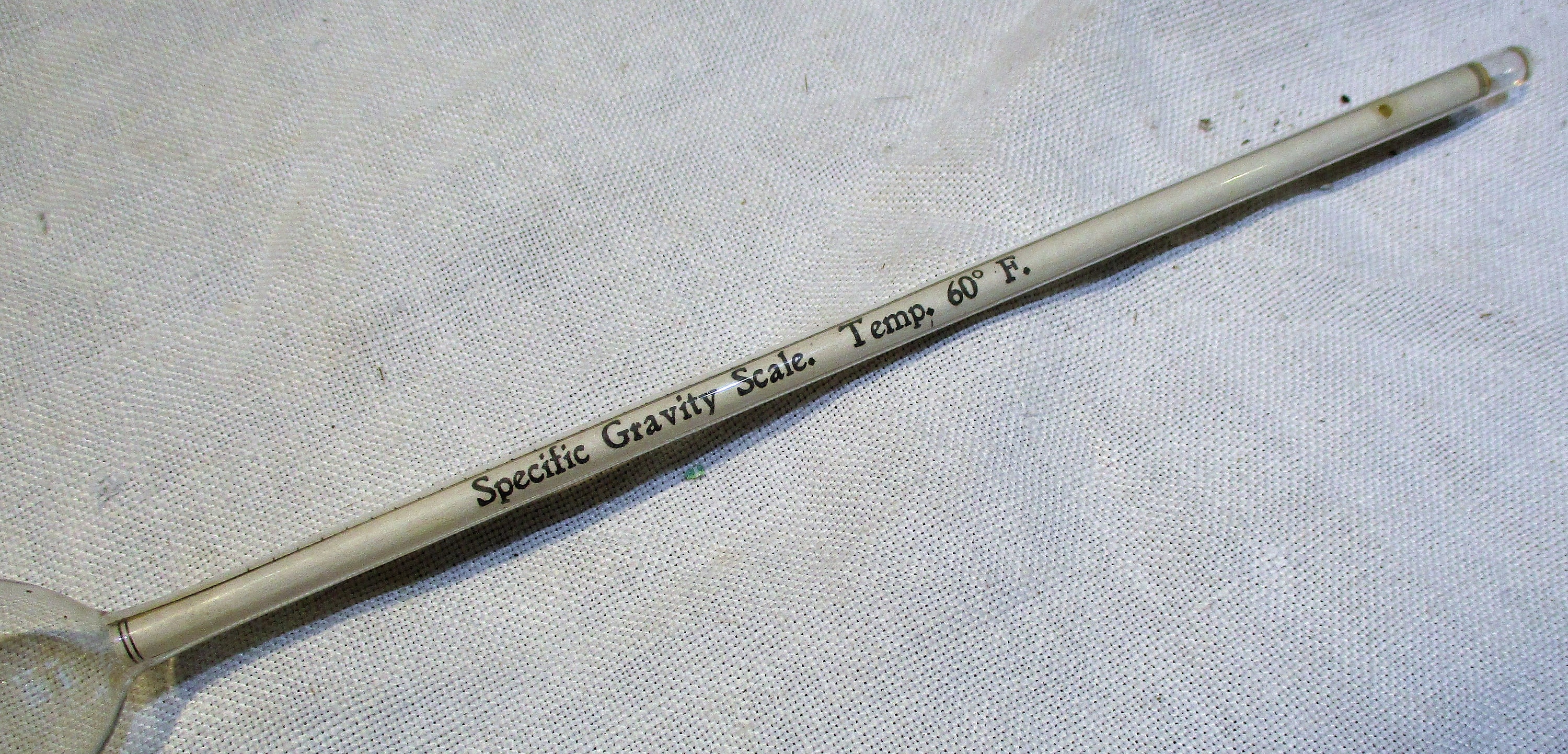 Hydrometer or Lactometer, Specific Gravity Gauge, Large Antique ...