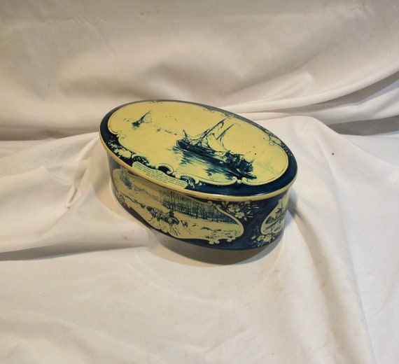 Drost Chocolate Tin Mid Century Dutch Decorative Tin Blue | Etsy