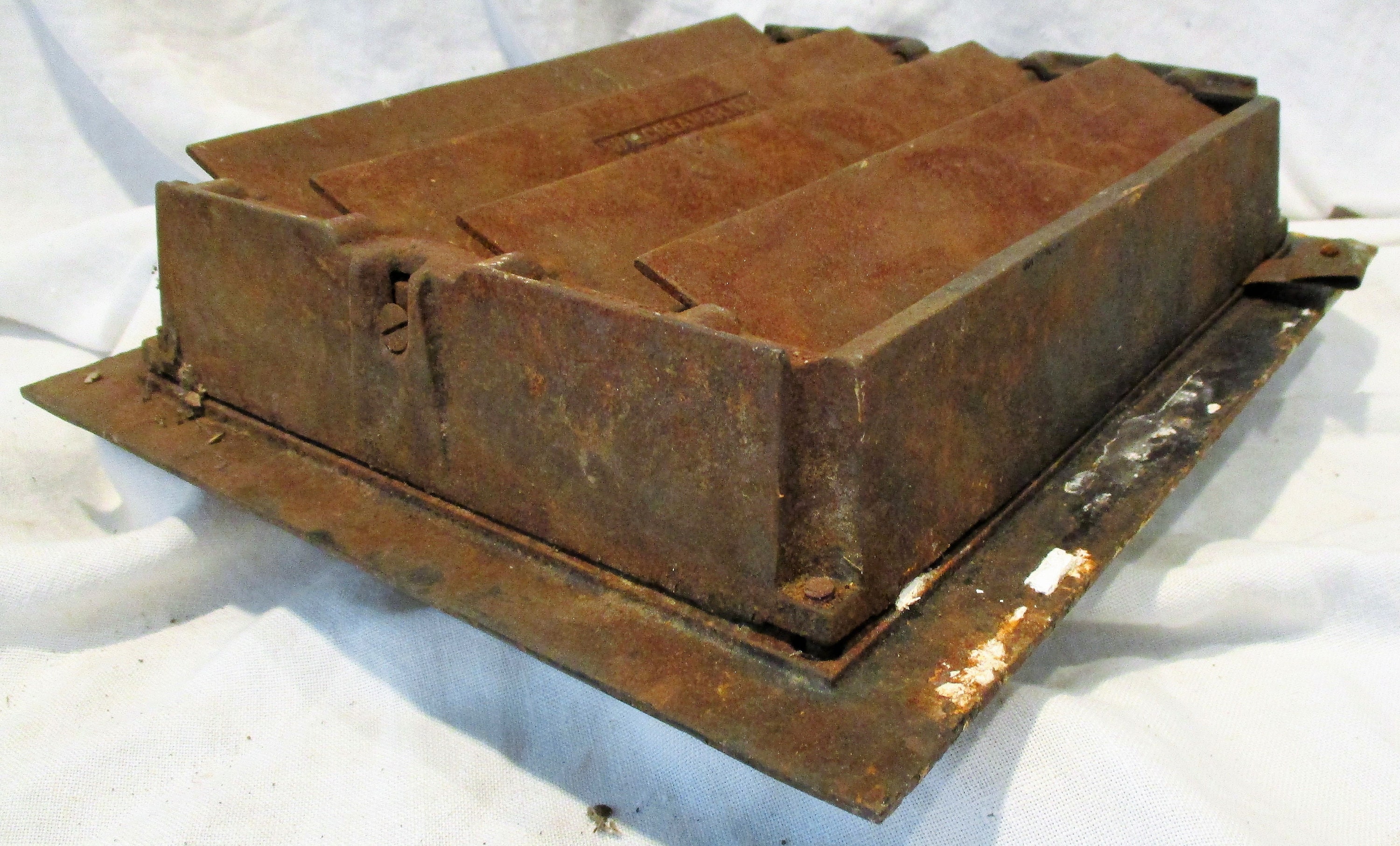 Vent Grate or Radiator Grate, Large Rectangular Cast Iron Architectural ...