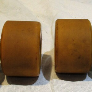 Roller Skate Wheels, Vintage Roller Derby Wheels, 4 Wheels on 2 Axles ...
