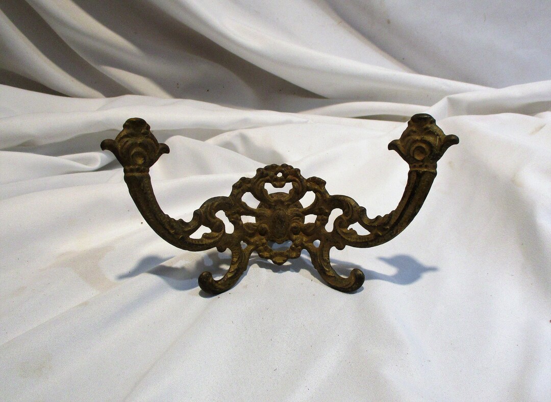 Neoclassical or Rococo Large Double Hooks, Antique Architectural ...