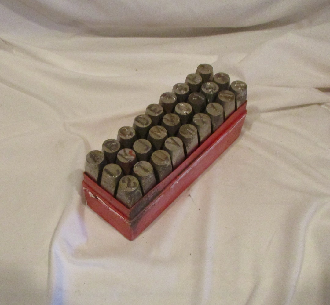 English Letter Punches, Set of 27 Metal Thick Priority Marking Punches ...