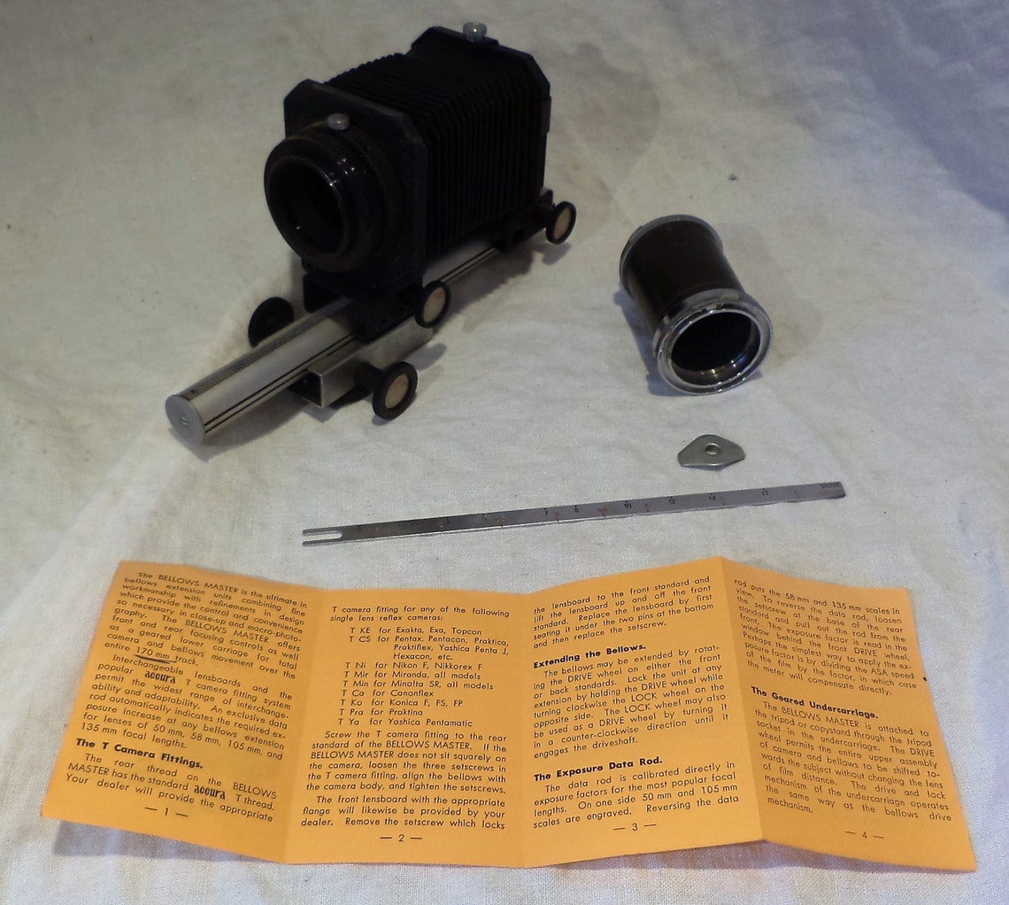 Accura Bellows Master Kit Vintage Camera Lens Accessory - Etsy