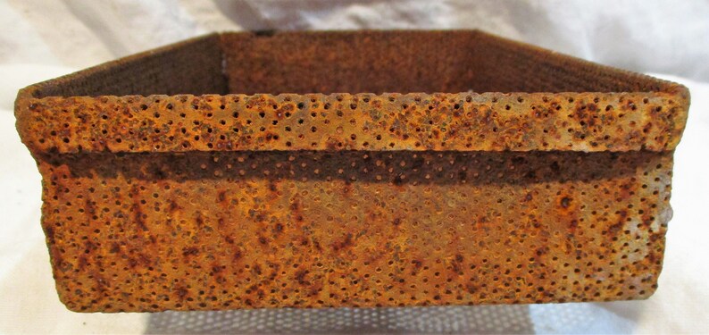 Perforated Metal Mesh Parts Bin or Tool Basket Industrial - Etsy