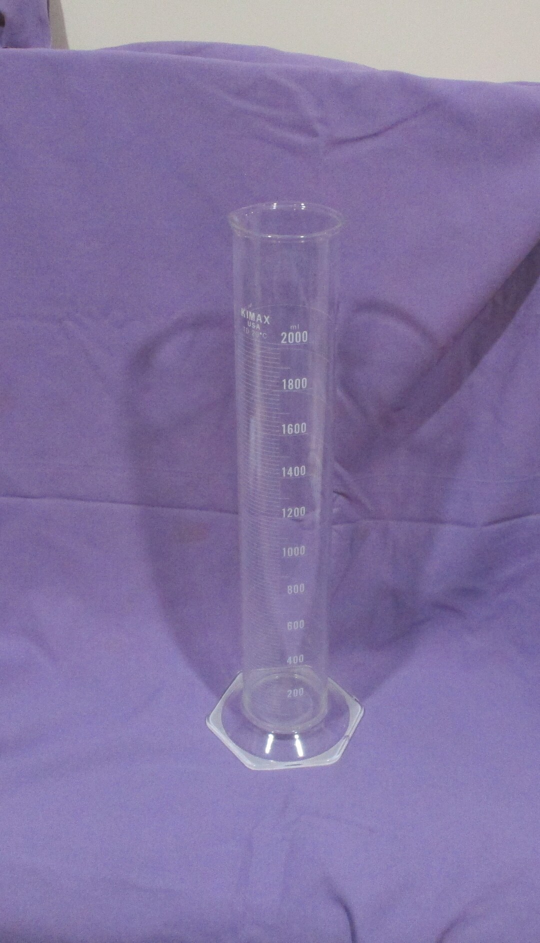 Lab Glass, Very Large Lab Flask, Vintage Laboratory Glass Kimax 2000 ML ...