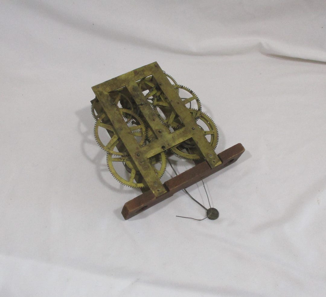 Clock Mechanism or Movement, Vintage Brass, Salvage Chic, Steampunk ...