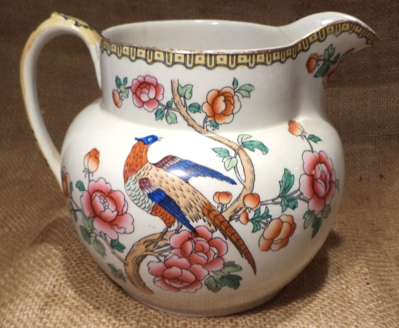 English Whieldon Ware Pheasant Antique Fine Bone China Hand - Etsy