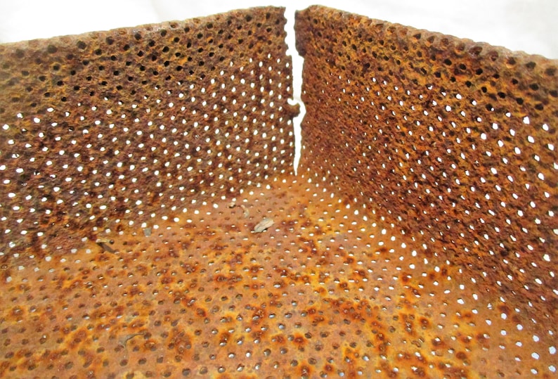 Perforated Metal Mesh Parts Bin or Tool Basket Industrial - Etsy