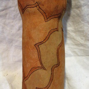 Sabra Segal Signed Vase, Etched Pottery Vase, Free Form Sculptural Vase ...