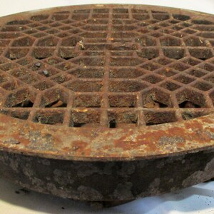 Vent Grate, Old Round Radiator Cover and Base, Arts & Crafts ...